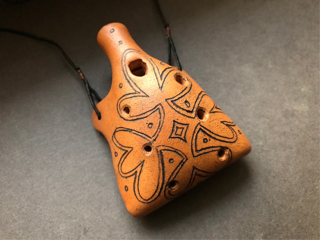 Ocarina Handmade Clay Flute 7 Hole. Ocarina Necklace. - Etsy