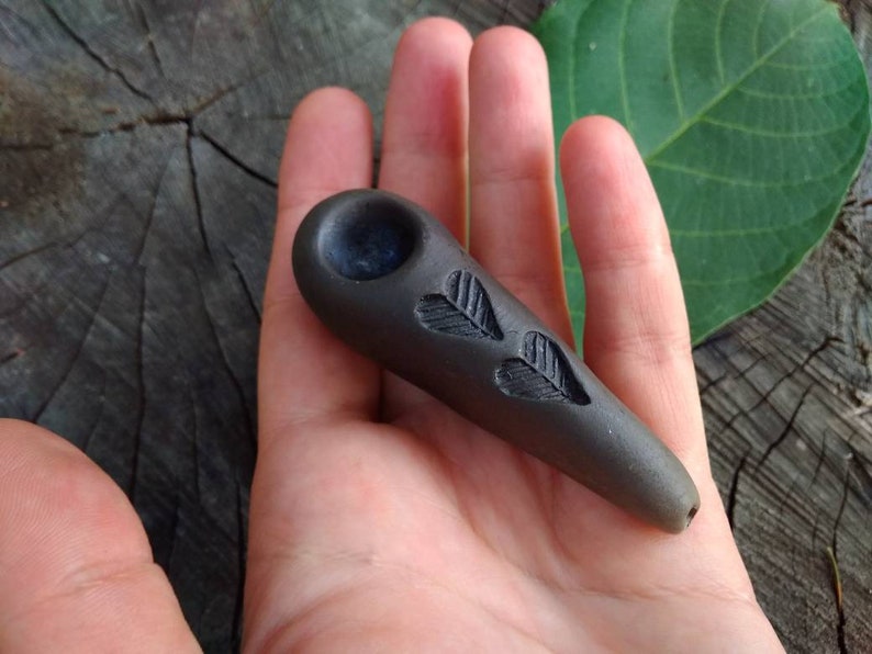 Small Black Smoking Pipe. Tiny Ceramic Pipe for Smoking. - Etsy