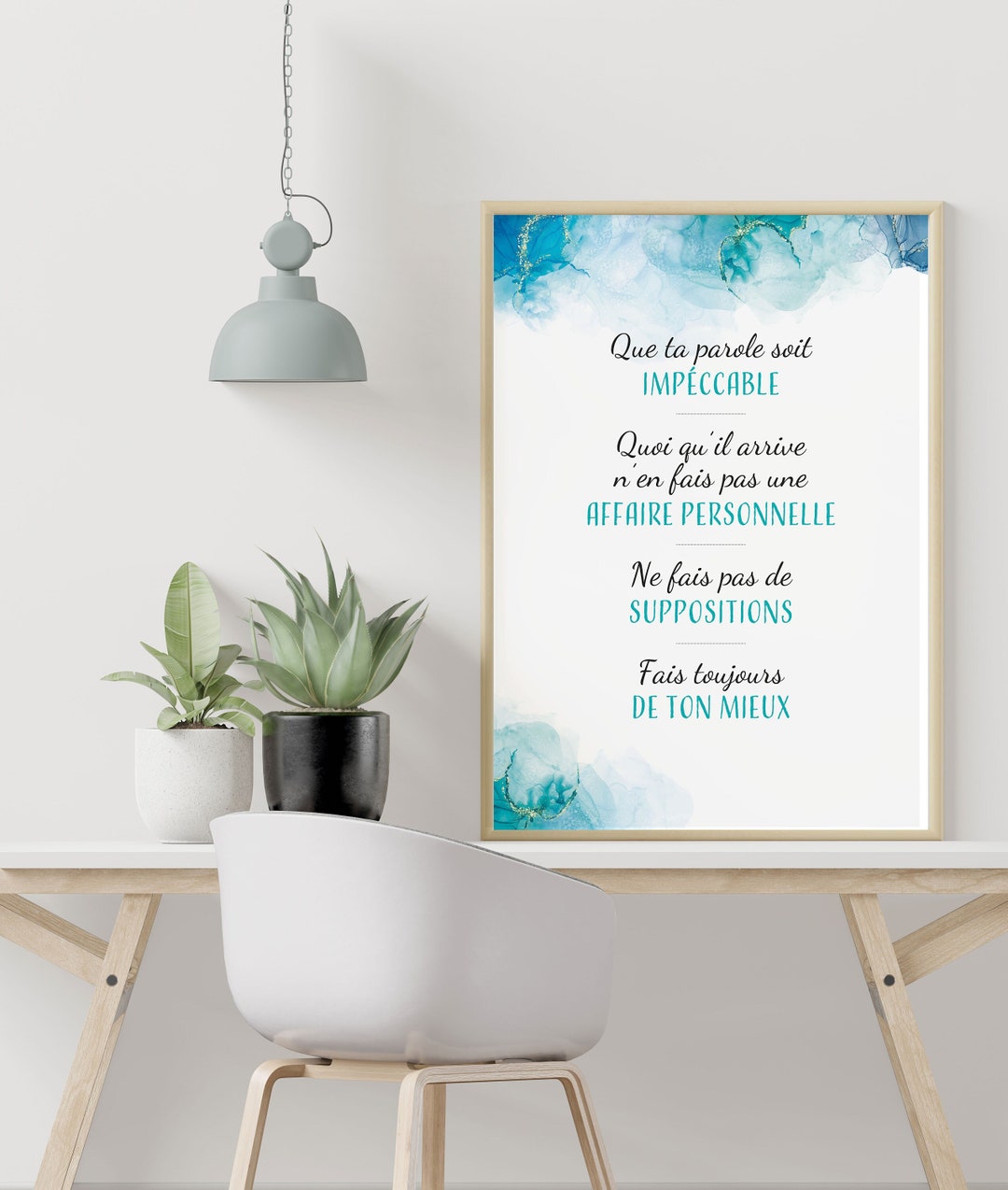 The 4 Toltec Agreements Poster Quotes Personal Well-being - Etsy