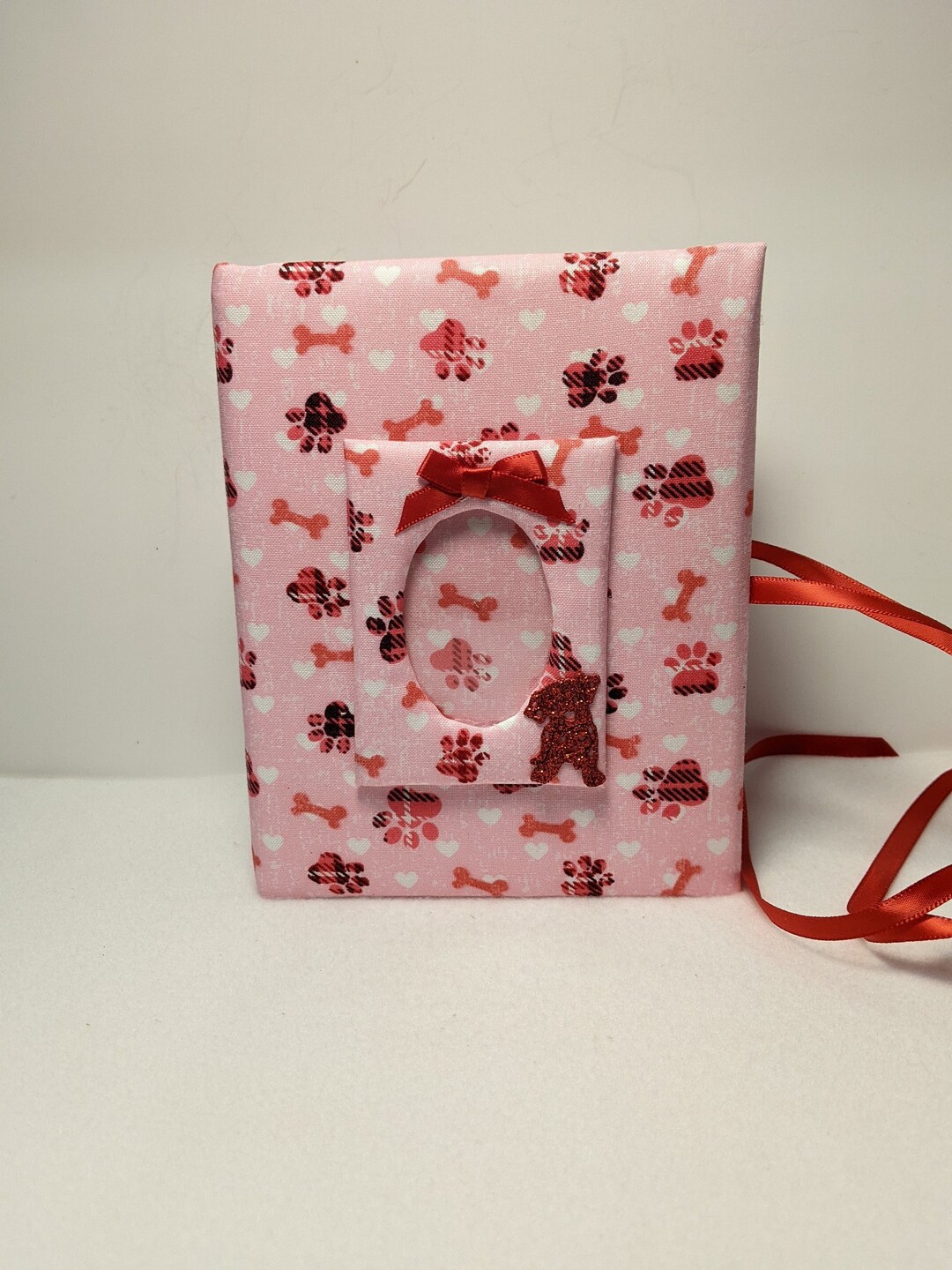 Custom Pink Puppy Dog Photo Album, Female Dog Photo Album With Hearts ...