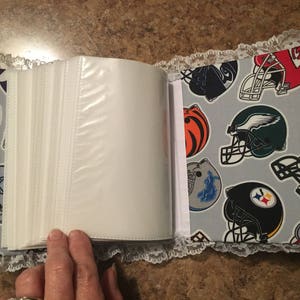 NFL Football Fabric Photo Album - Holds 100 4x6 Photos - for the ...