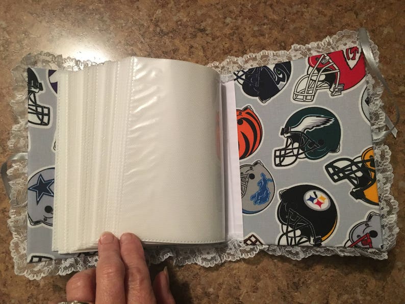 NFL Football Fabric Photo Album - Holds 100 4x6 Photos - for the ...
