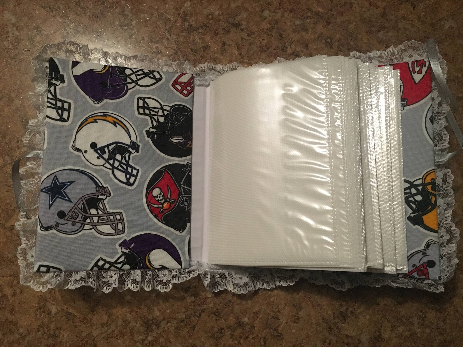 NFL Football Fabric Photo Album - Holds 100 4x6 Photos - for the ...