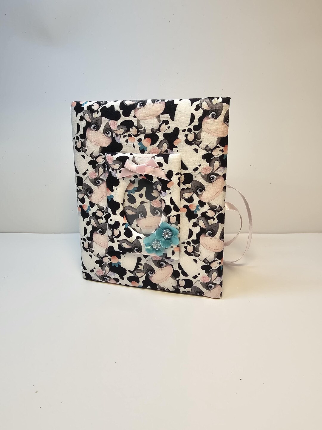 Black and White Cow Photo Album - Custom Cow Photo Album - Holds 100 4 ...