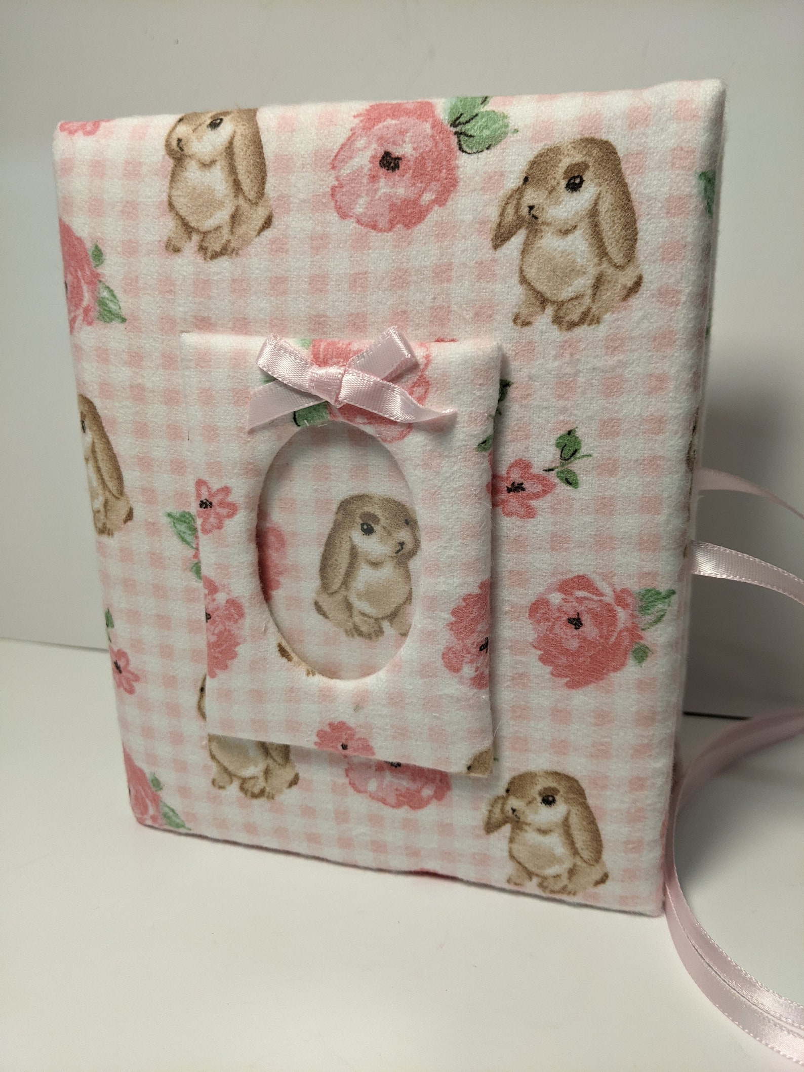 Personalized Pink Bunny Photo Album for Easter - Holds 100 4 X6 ...