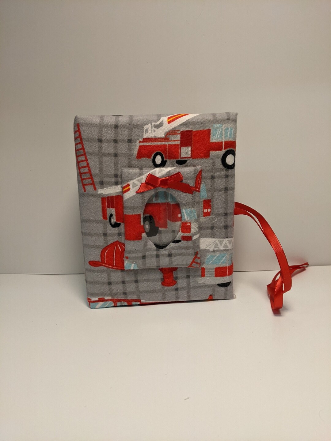 Fire Engines and Fire Truck Fabric Custom Photo Album - Holds 100 4x6 ...
