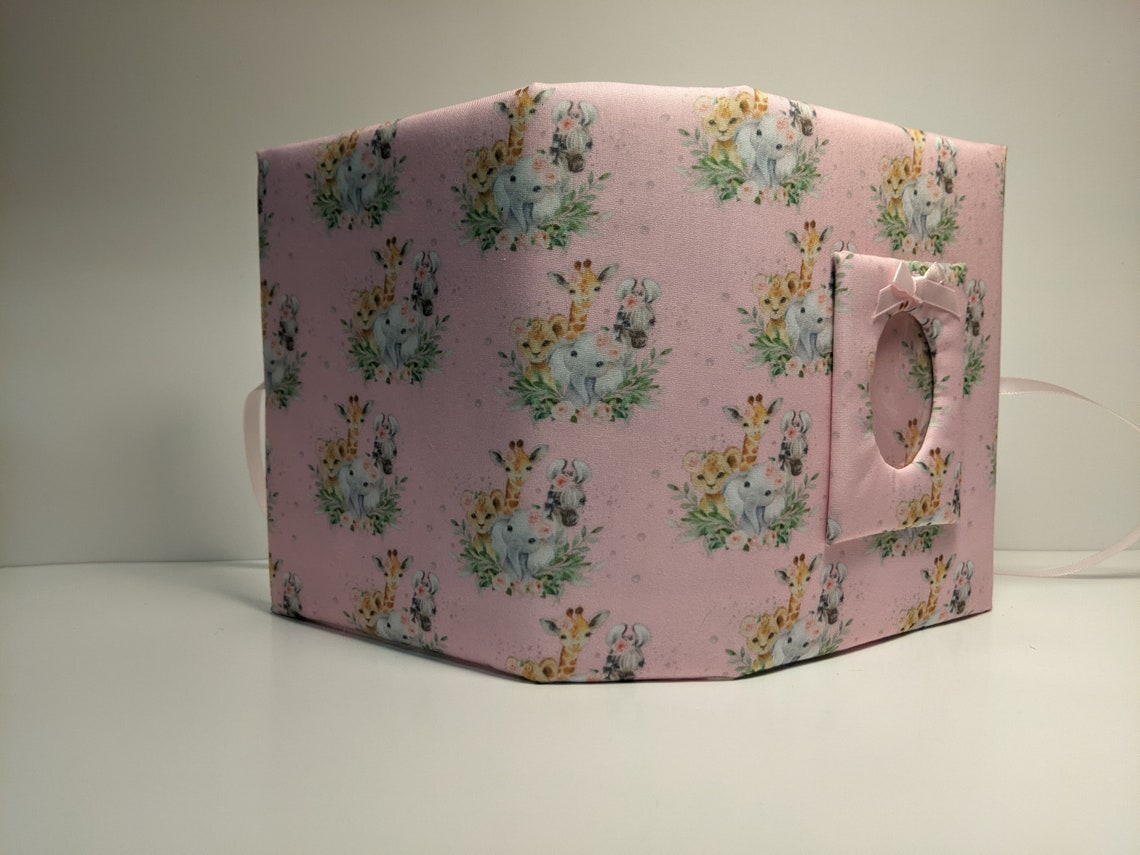 Baby Jungle Animals Custom Photo Album in Pink for Baby Girl- Holds 100 ...