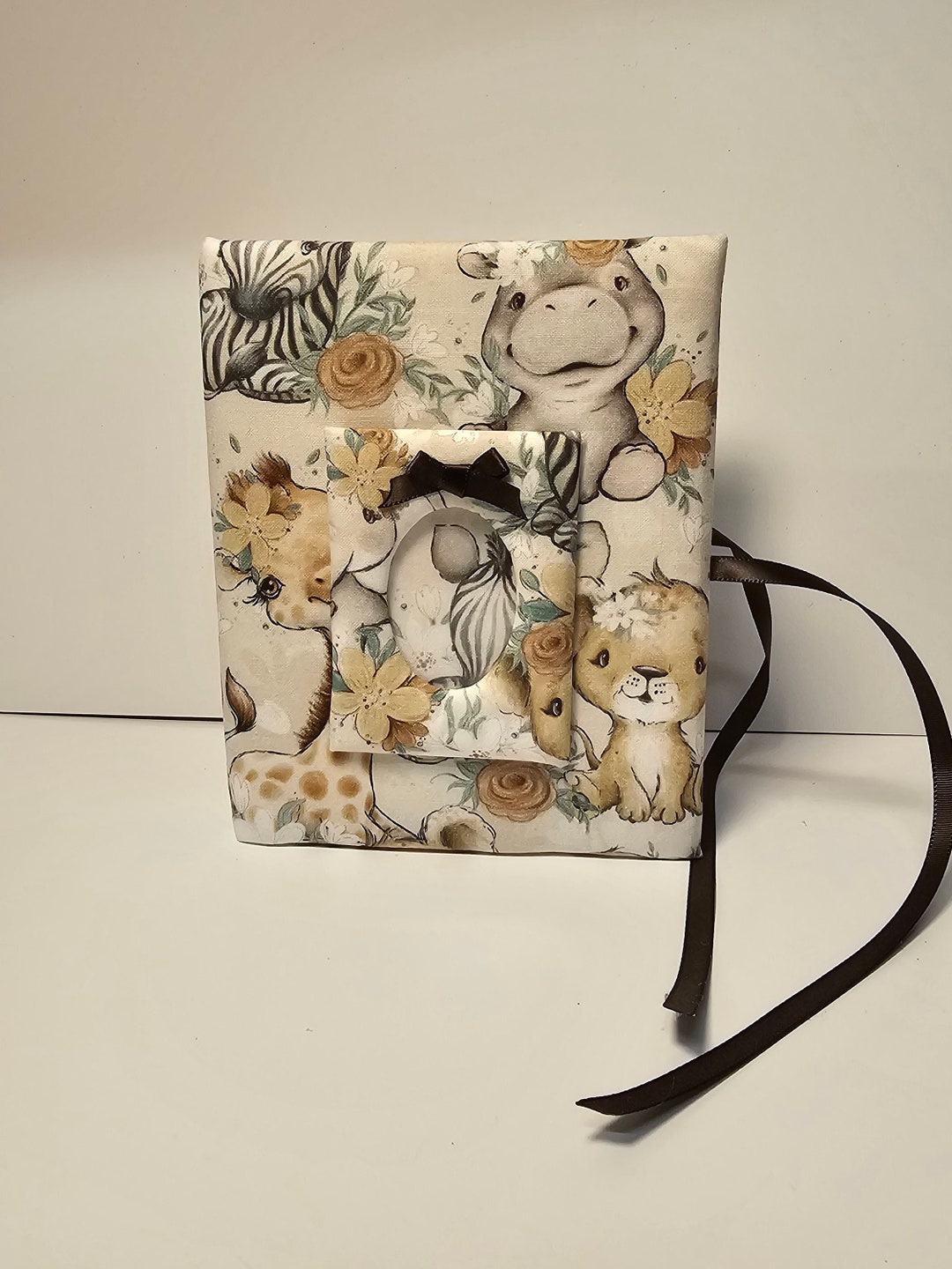 Baby Jungle Animals Custom Photo Album for Baby Girl Holds 100 4x6 ...