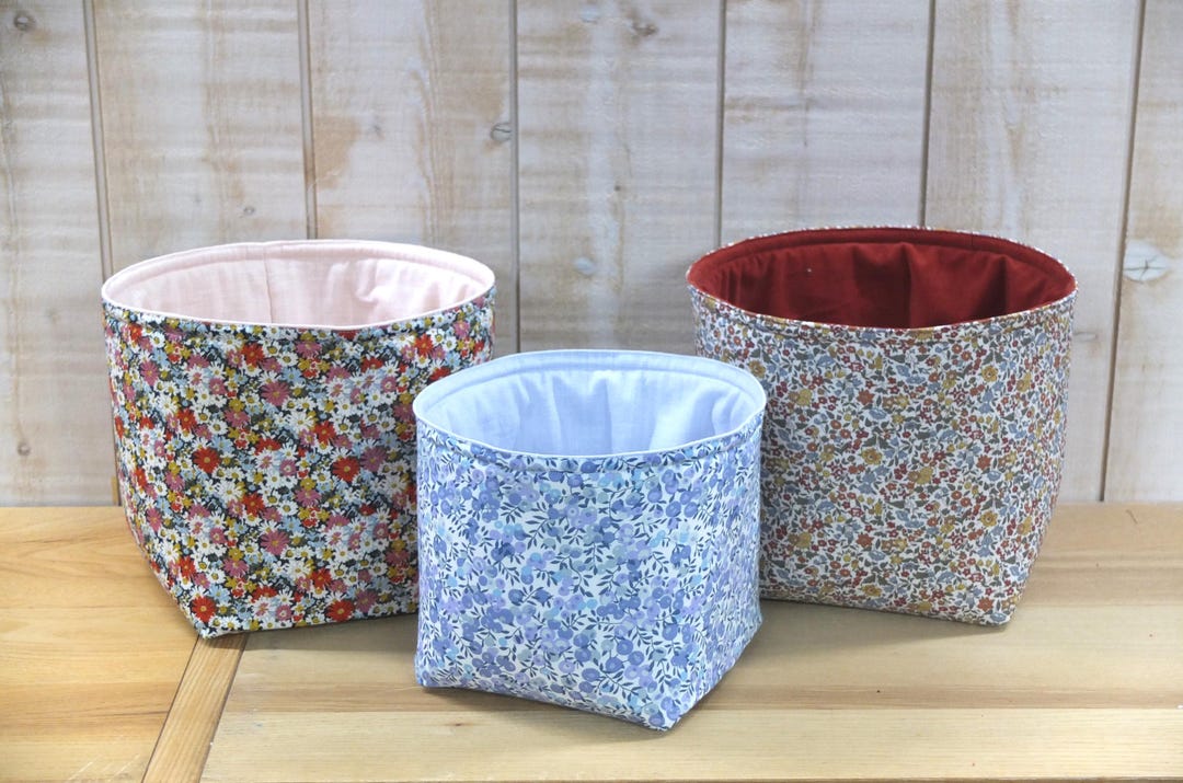 Reversible Liberty Print Baskets in Linen or Velvet, 5 Sizes - Etsy