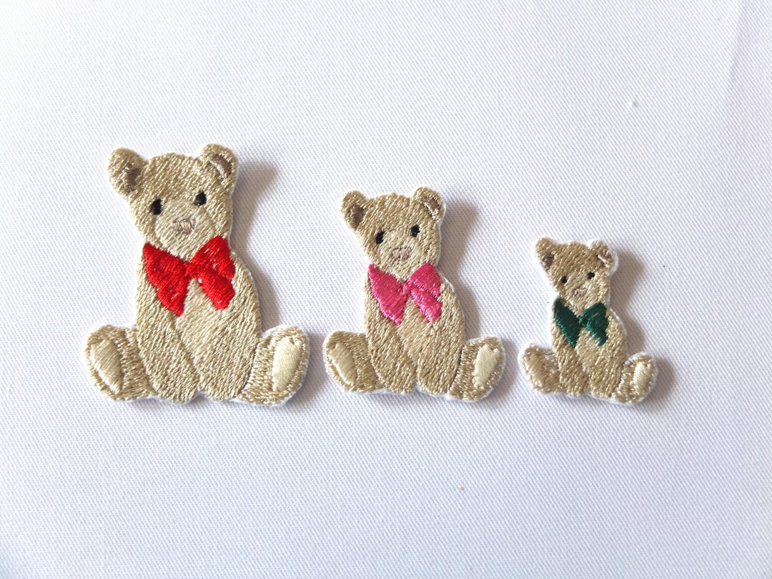 Teddy Bear Badges, Teddy Bear Patches, 3 Sizes, Colors to Choose From ...