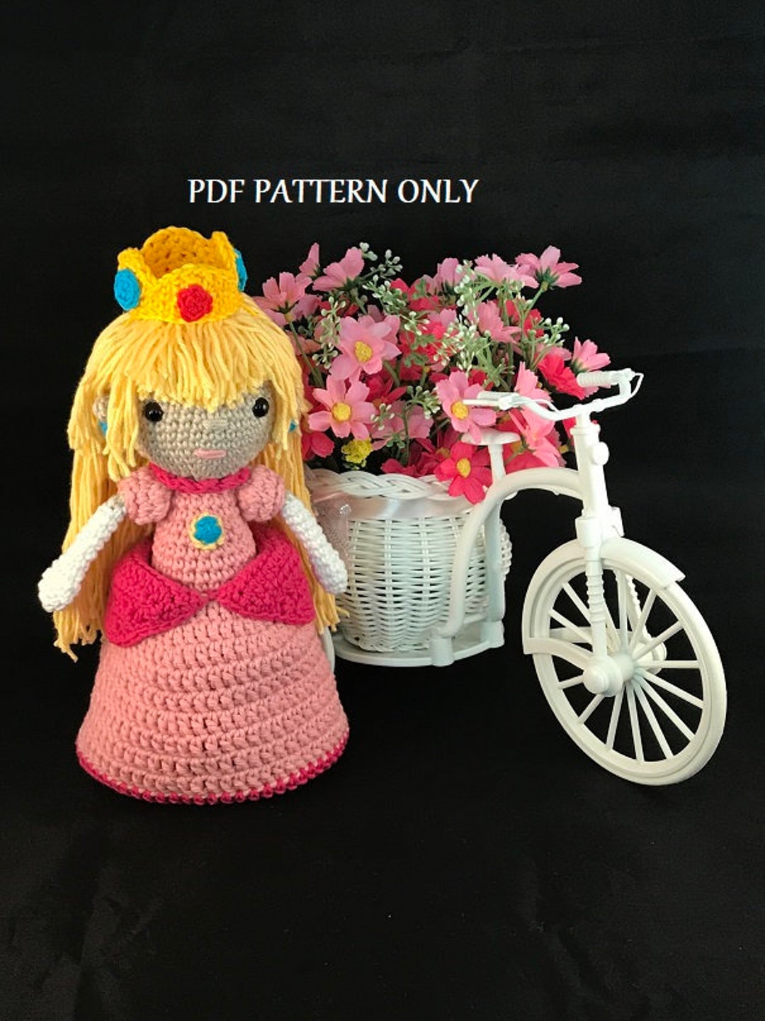 Amigurumi Princess Peach (from Mario Bros) – Tutorial PDF File (english ...