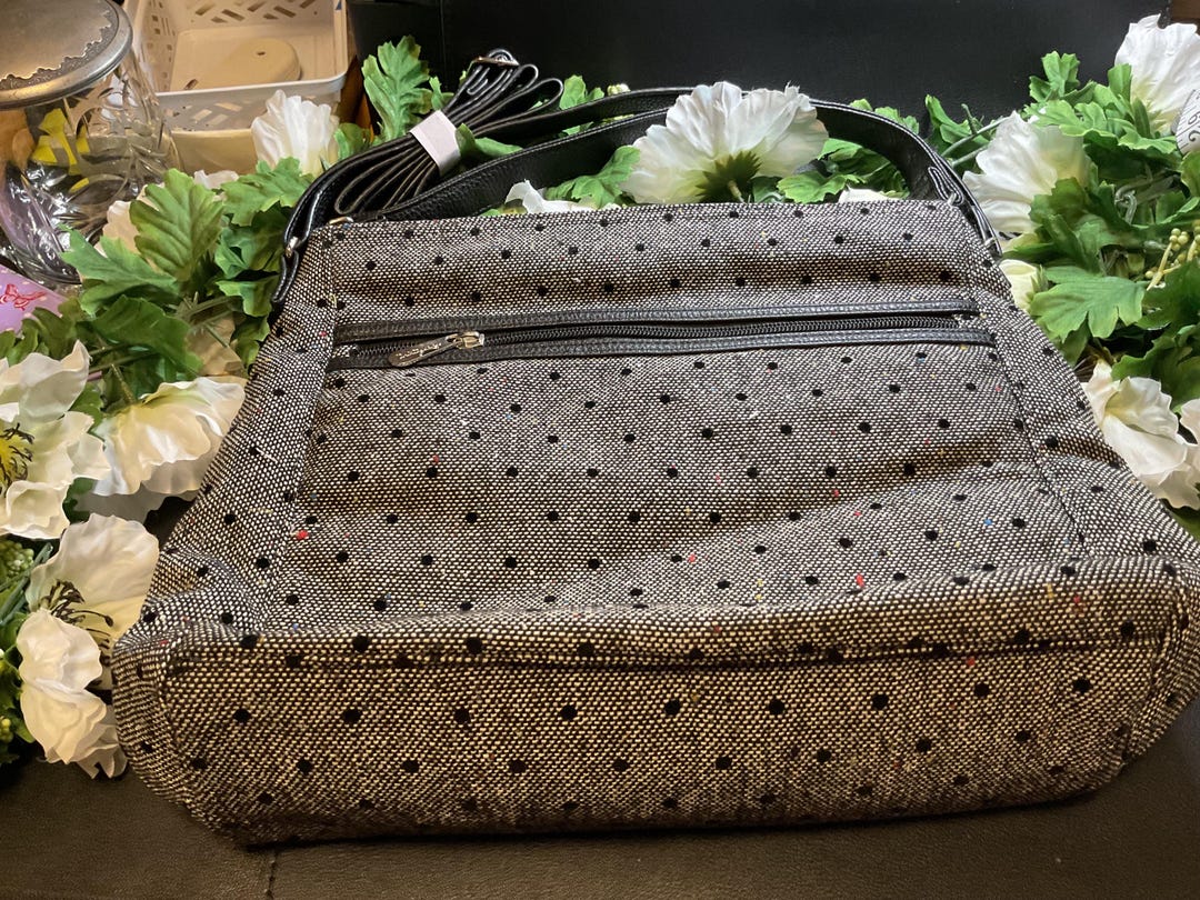 Thirty One Crossbody Purse Gray Polka Dot Measures 12” Tall - Etsy