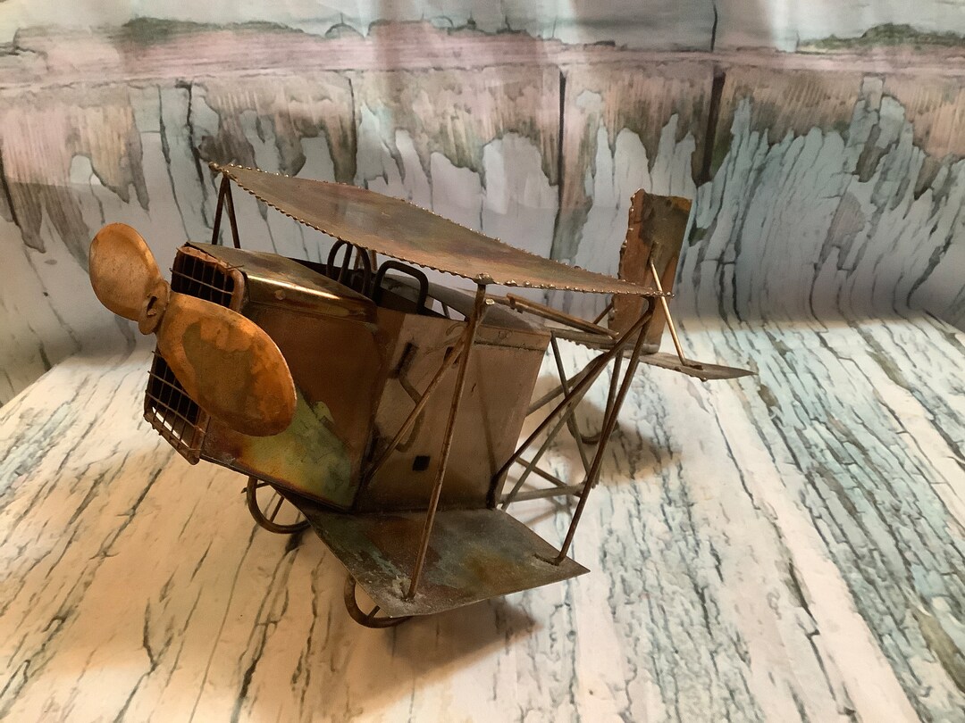 Vintage Metal Airplane Desktop. Wind the Prop and It Plays Music - Etsy