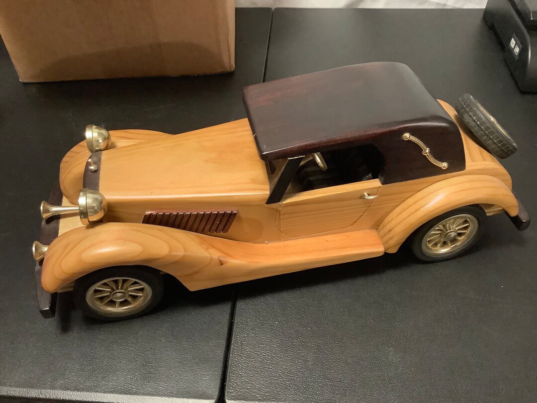 Solid Wood Model Car. Packard Style Hand Made Model Car. Measures 16 ...