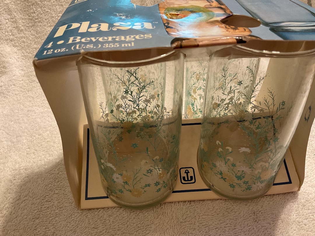 Anchor Hocking Set of 4 Drinking Glasses 12oz Measures 5” Tall - Etsy