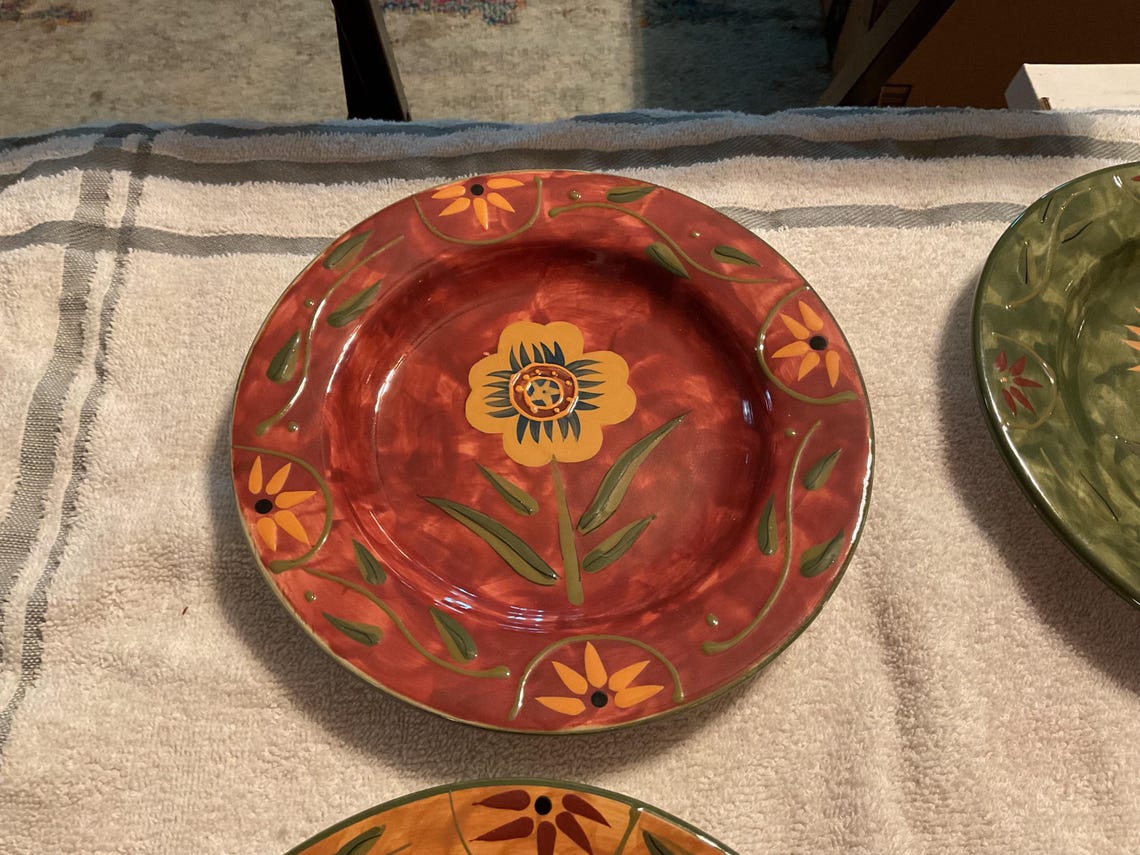 Set of 4 Certified International Plates Multi Color. Measures 8.5 ...