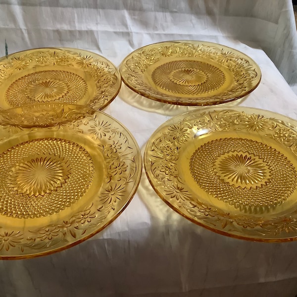 Amber Glass Plates - Etsy