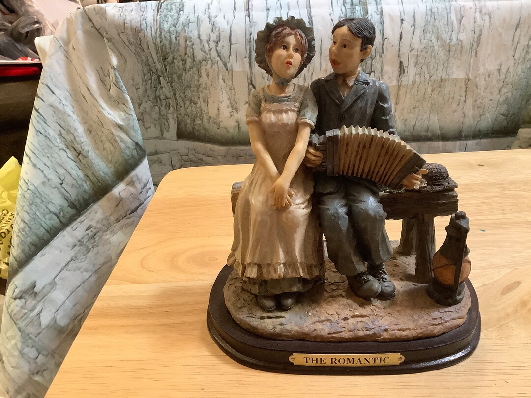 Norman Rockwell "the Romantic" Figurine: Singing Couple With Accordion ...