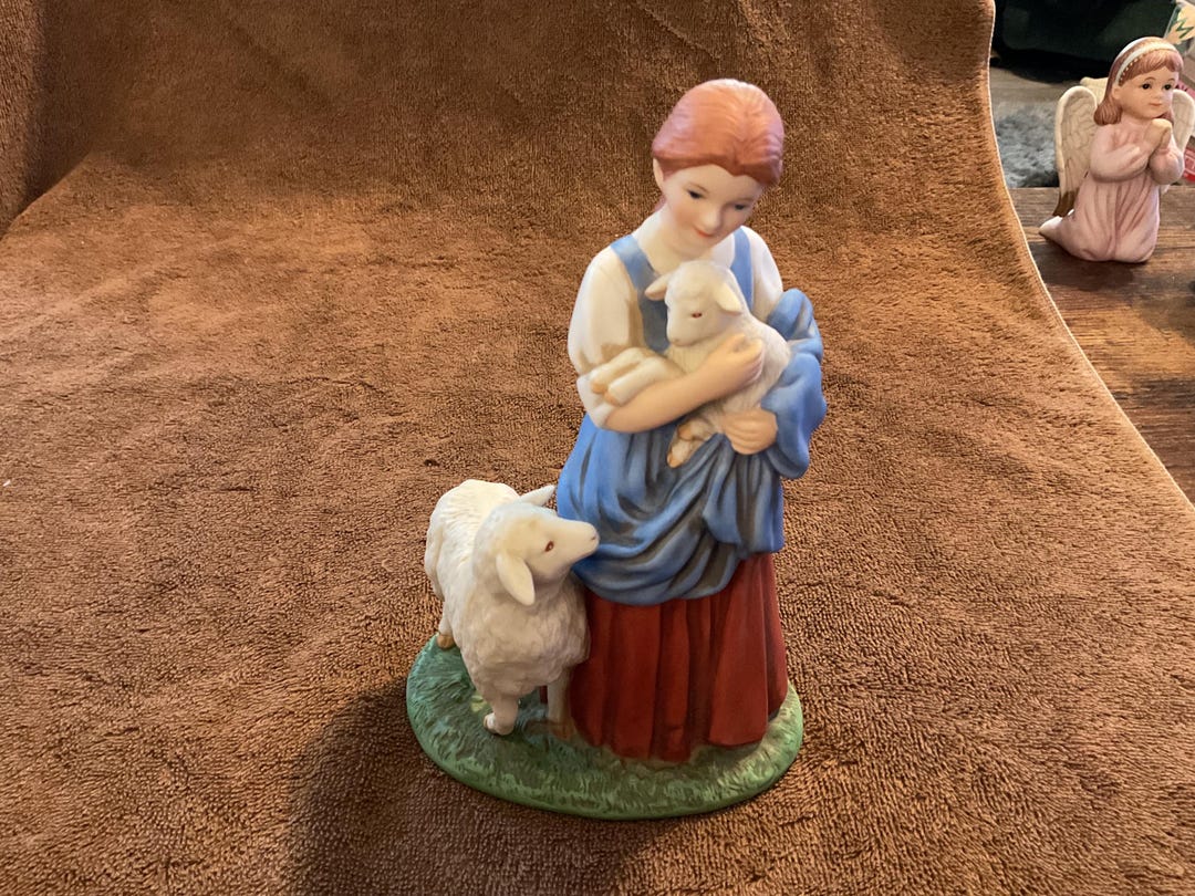 Home Interiors Shepherd With Mama and Baby Measures 7” Tall - Etsy