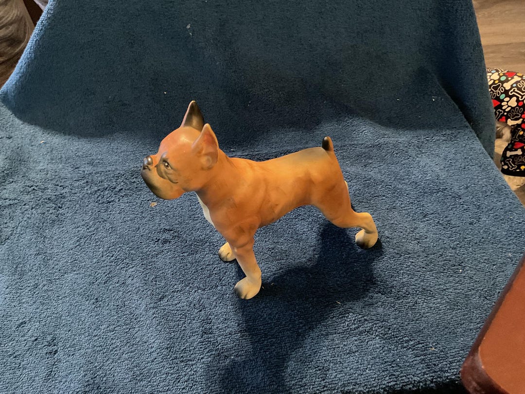 Boxer Dog Figurine Measures 6.5” Long - Etsy