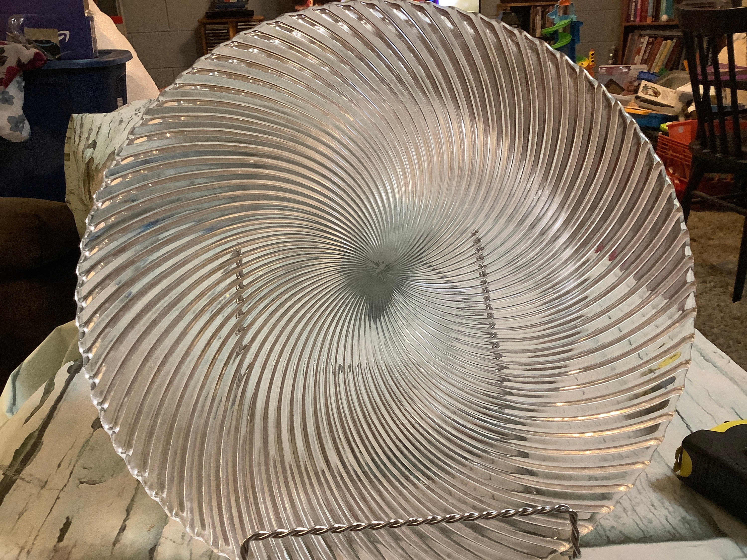 Vintage Nachtmann Crystal Leaf Mambo,2 Glass Platter, and Two Dinner ...