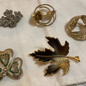 5 Beautiful Vintage Broaches - Etsy
