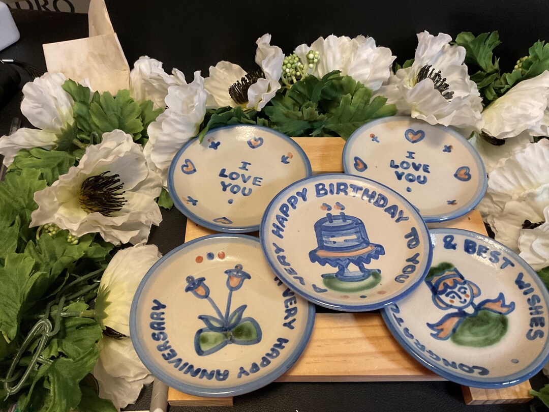 Set of 5 Occasion Plates Made and Signed by M A Hadley Measures 4 ...