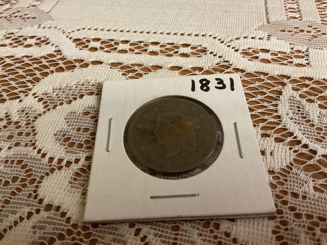 USA Coin 1 Cent From 1831 Matron Head Large Cents This is a Copper Coin ...