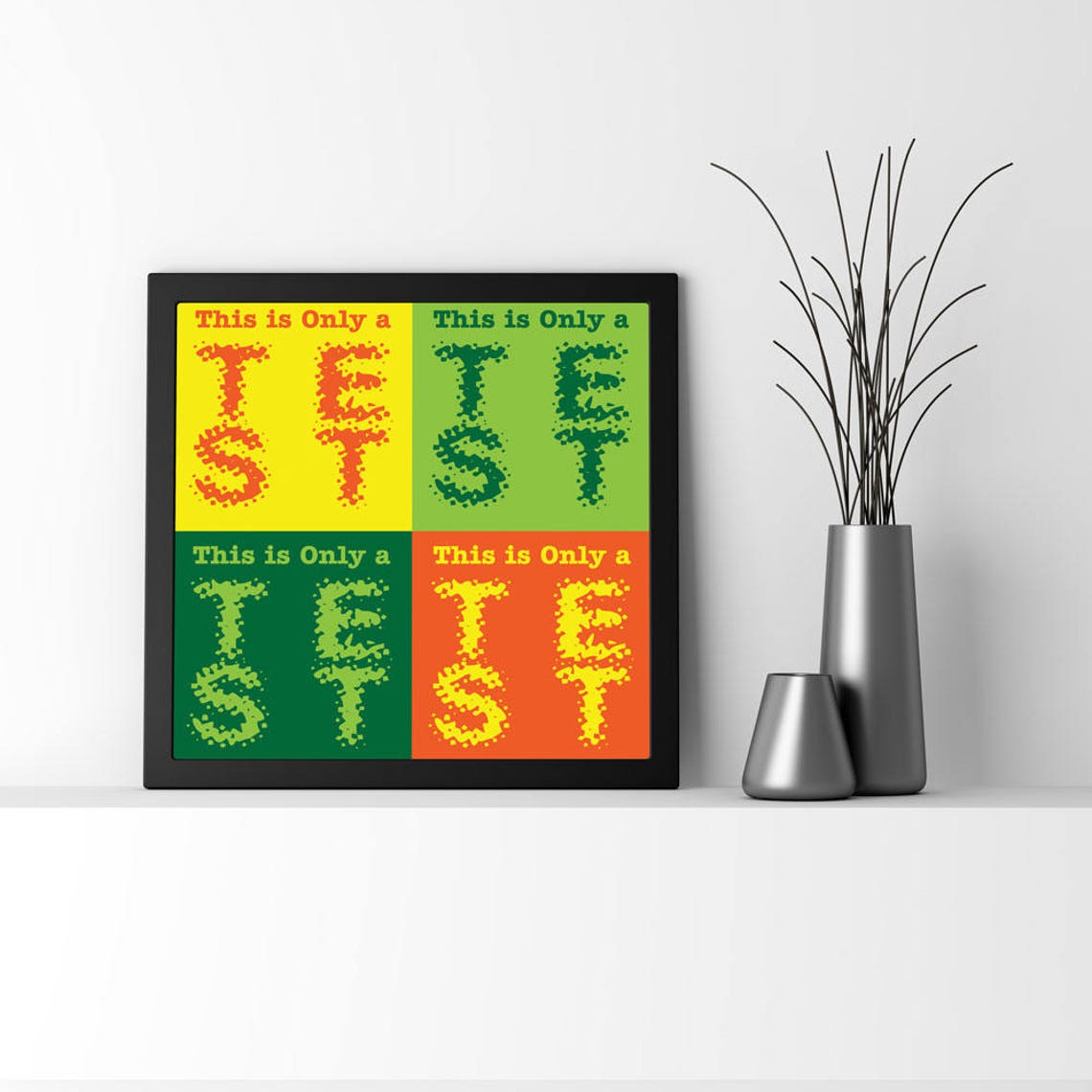 This is Only a Test, Colorful, Printable Wall Art, Printable Home Décor ...