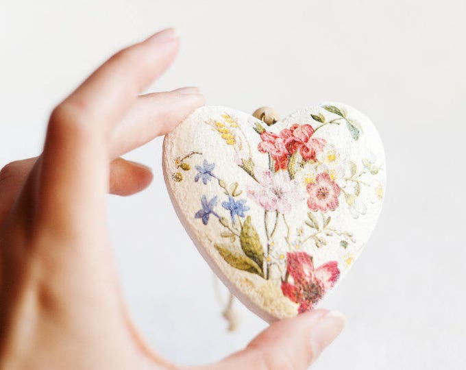 Wood Heart Ornament Rustic Heart Decor Valentine's Day - Etsy