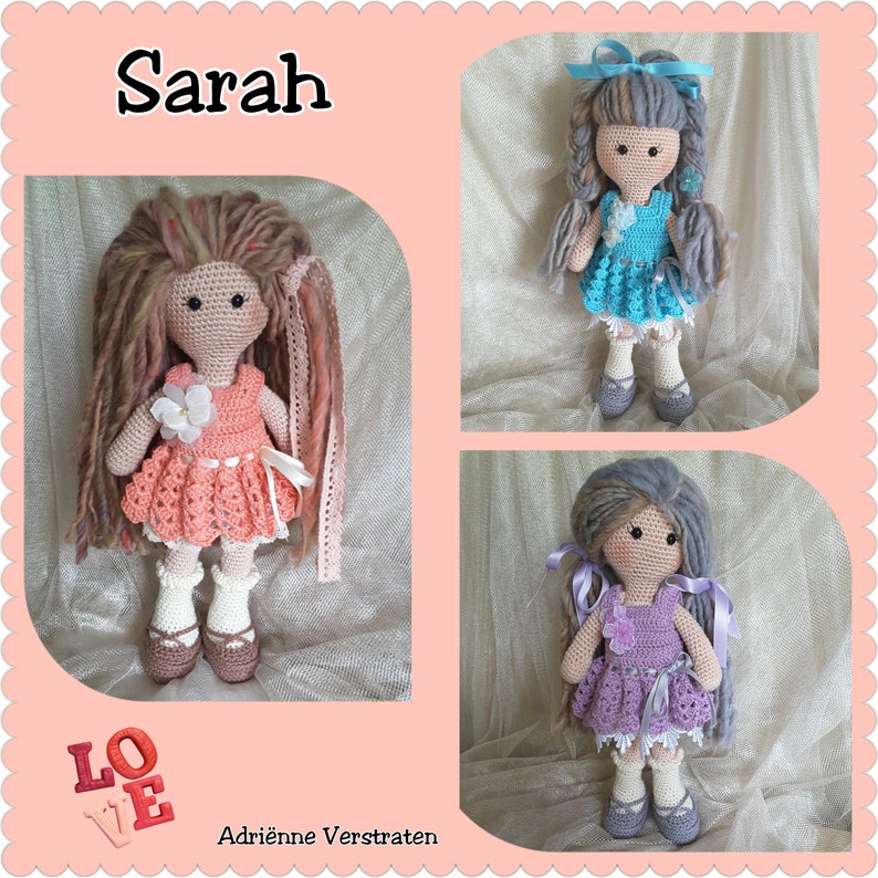 Amigurumi Crochet Pattern Sarah, Crochet Doll Pattern, Hackelanleitung ...