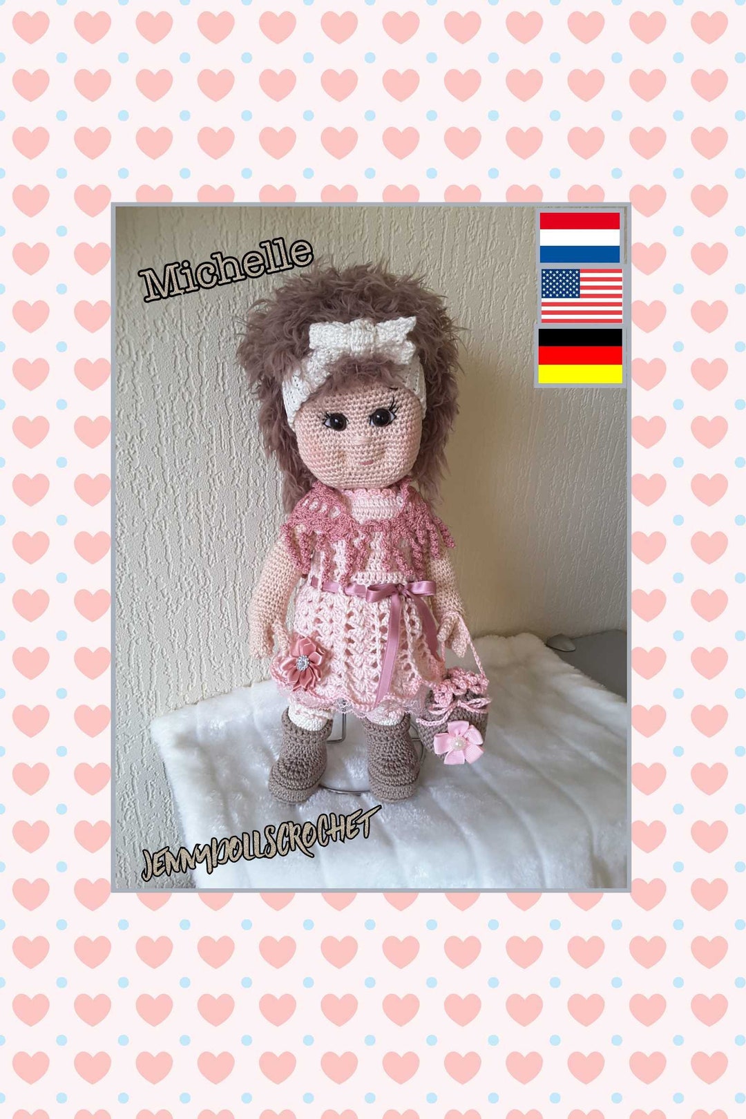 Amigurumi Crochet Pattern Michelle, Crochet Doll Pattern ...