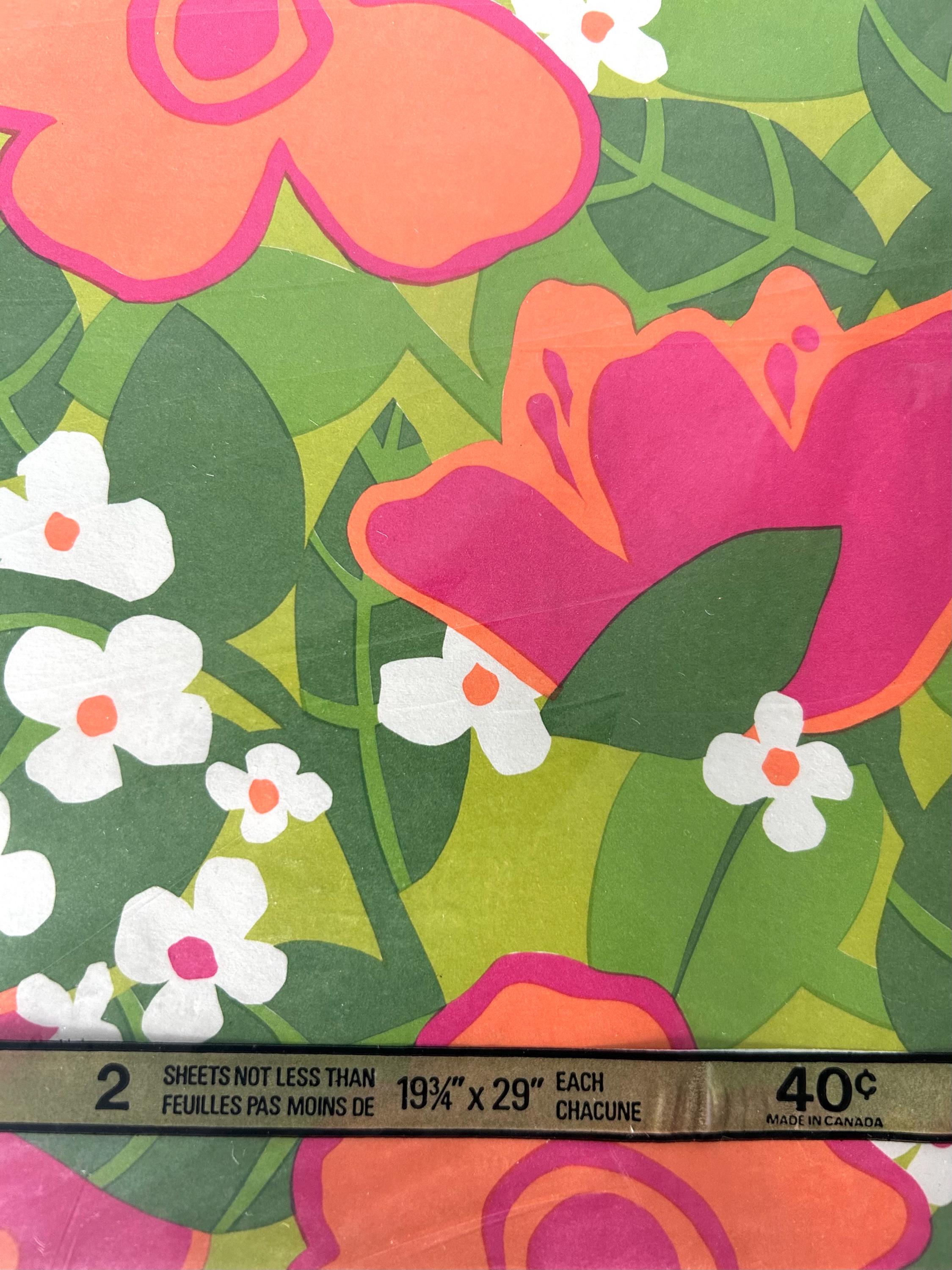 Vintage Wrapping Paper, 1960s Birthday Decor, 1970s Birthday Wrapping ...