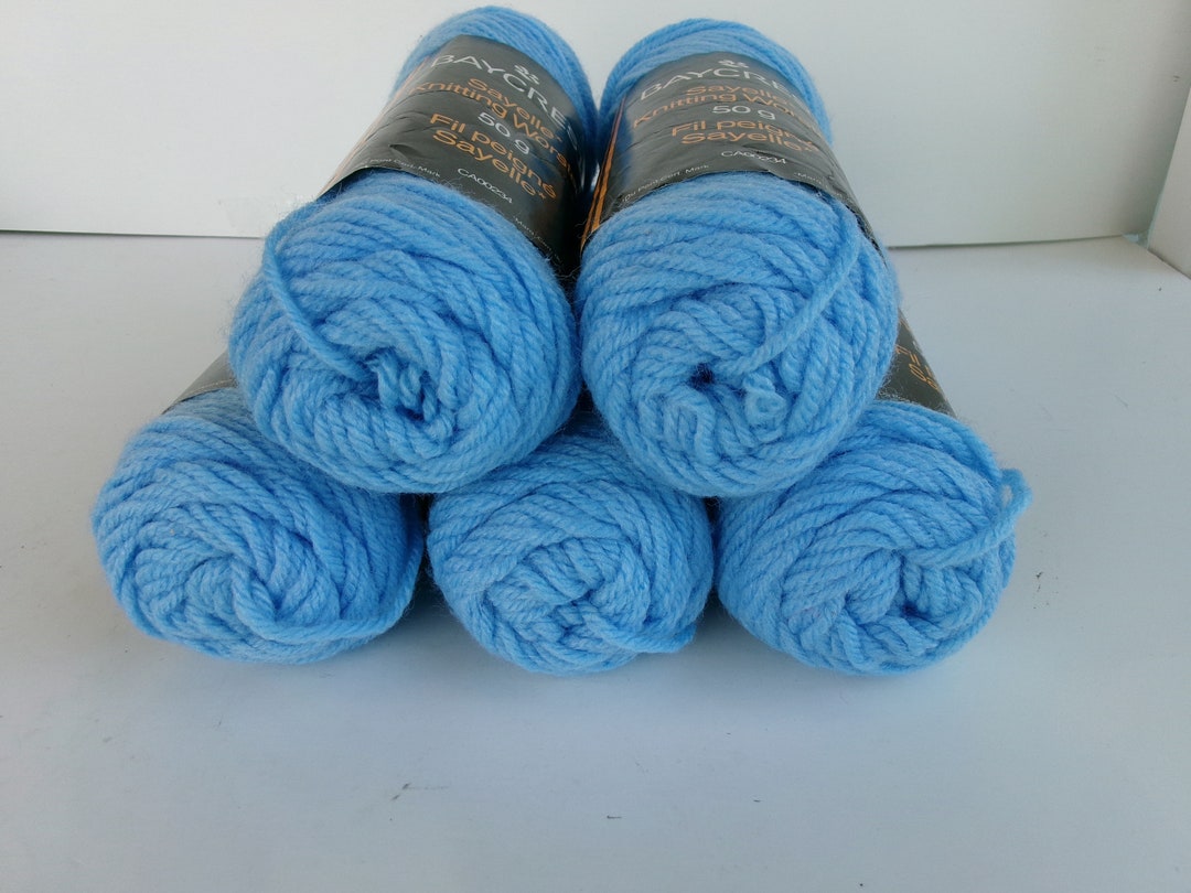 Vintage Yarn Destash Lot of 5 Baycrest Sayelle Knitting Worsted Vintage ...
