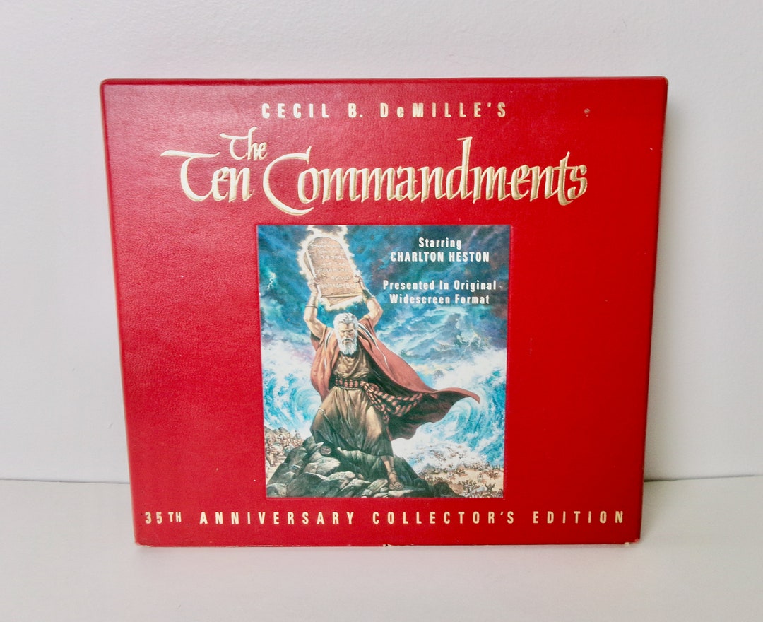 VHS the Ten Commandments Classic Old Movie 35th Anniversary Collector's ...