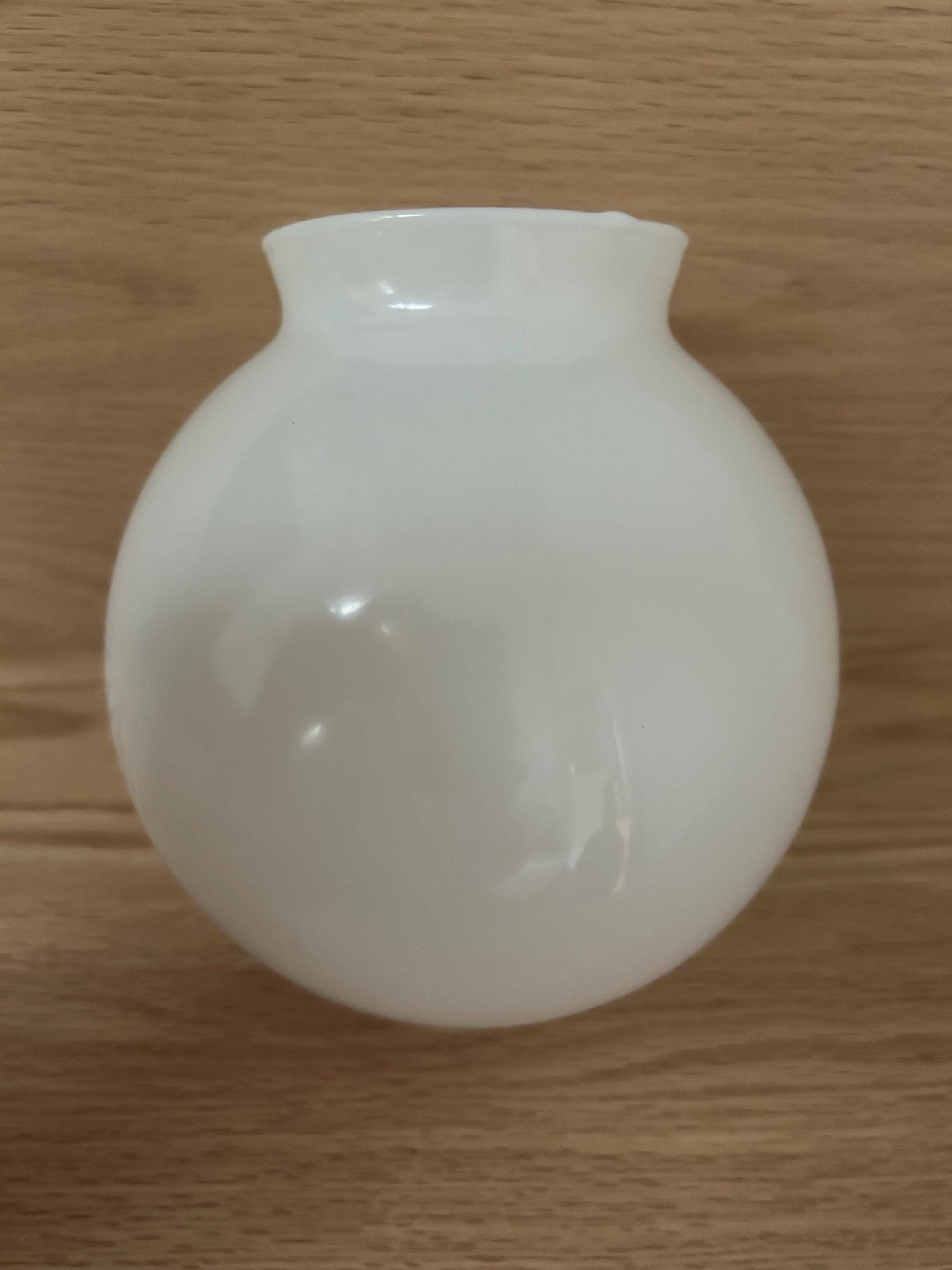 Vintage White Glass Round Globe Light Lamp Shade Replacement 6 - Etsy