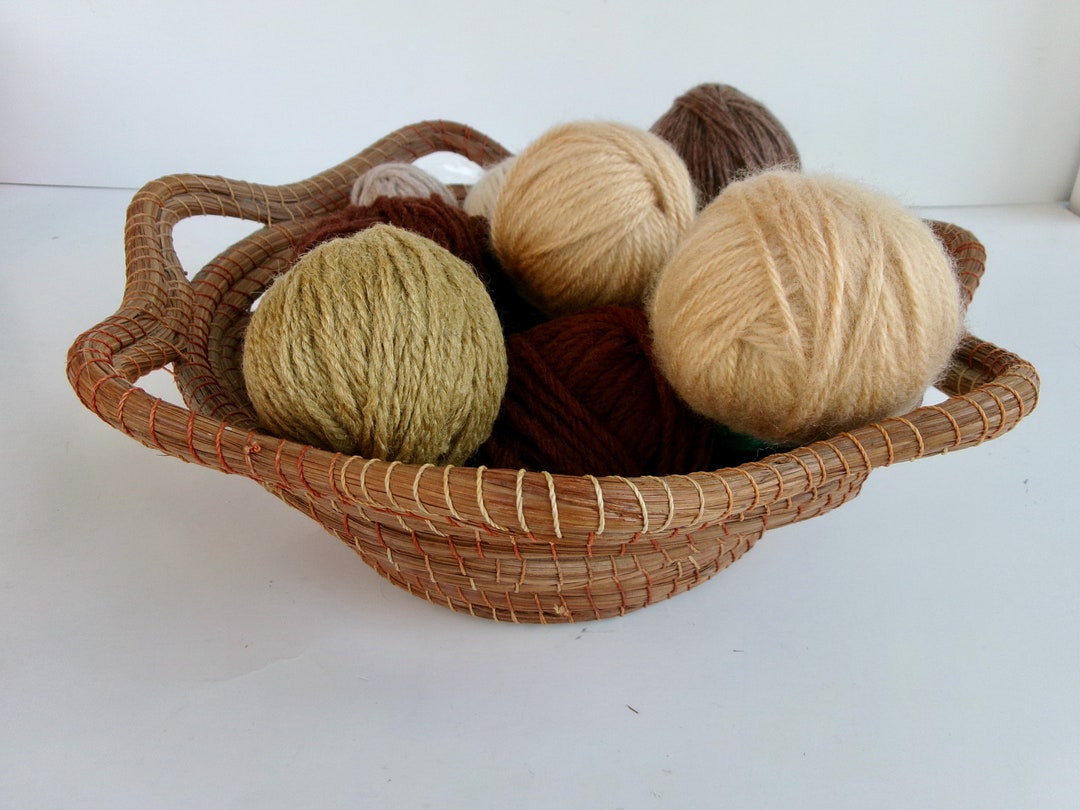 Vintage Yarn GRAB BAG Destash Yarn Lot of Beige & Green Yarn Destash ...