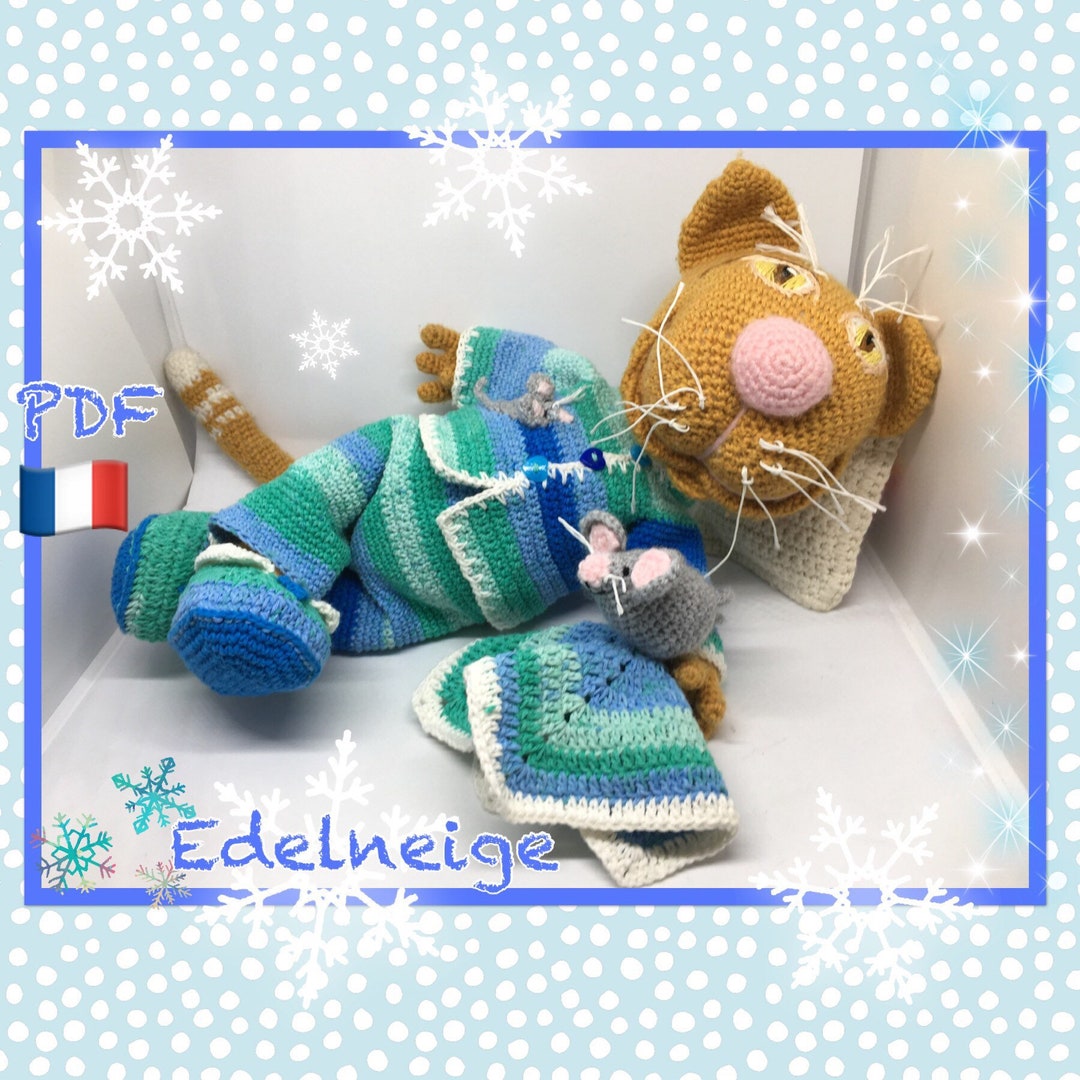 Tutorial PDF Amigurumi Crochet, Pajamas and Toy Mouse for Ten'kei Cat ...
