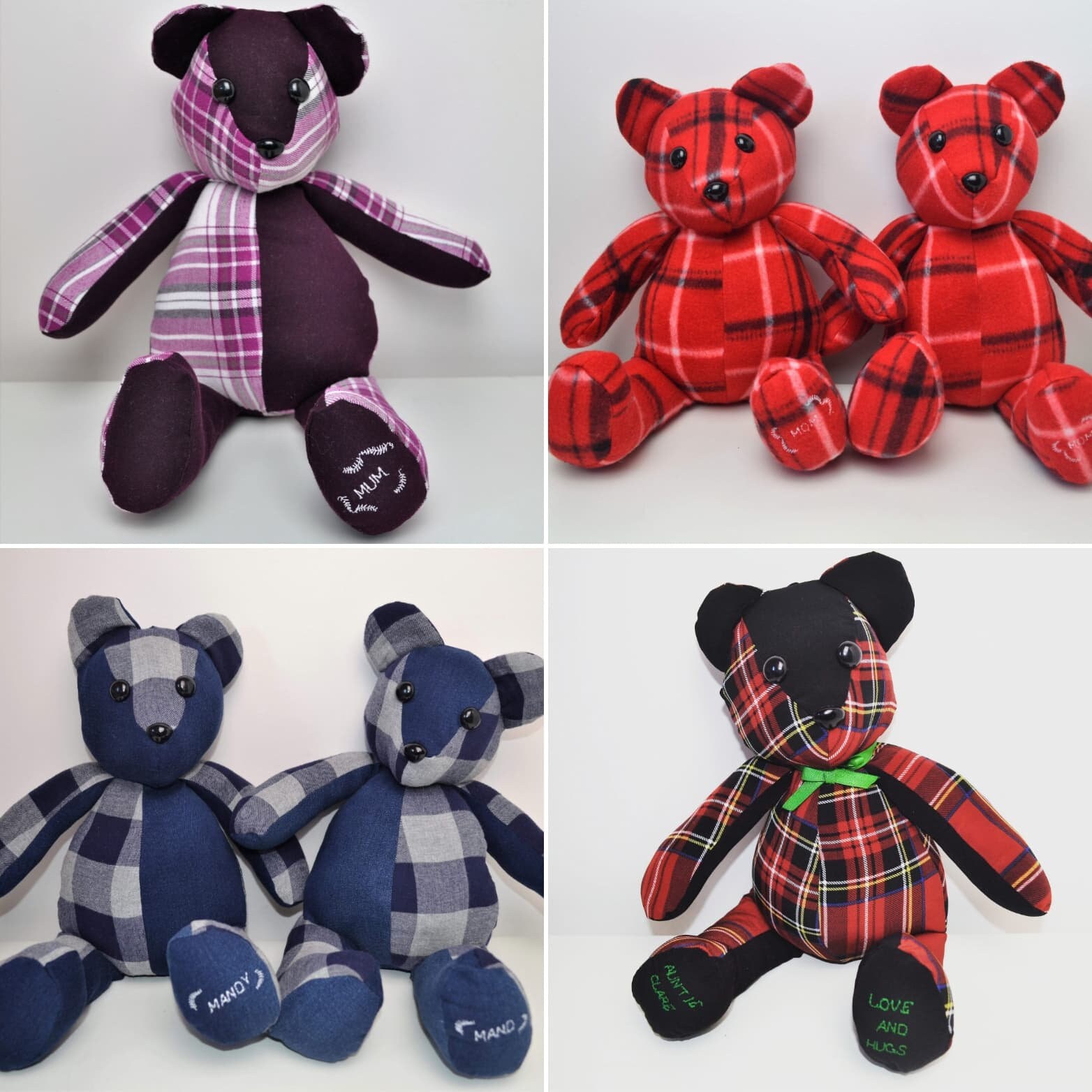 Keepsake memory bear made from your loved ones' clothing | Etsy