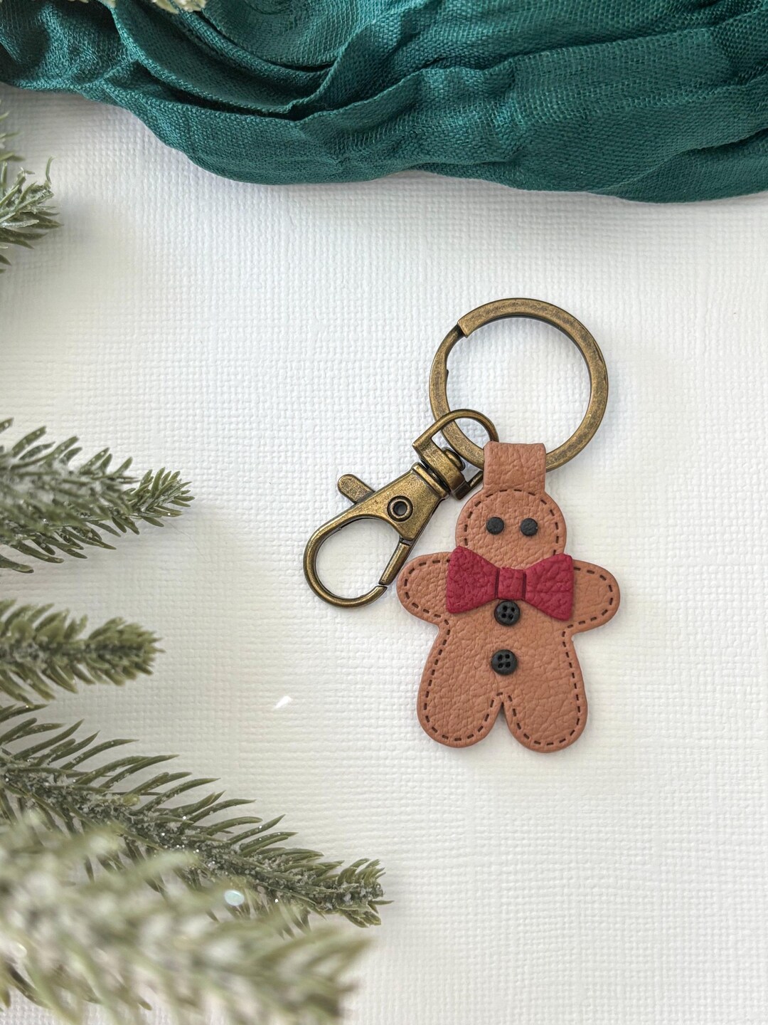 Gingerbread Man Keychain | Christmas | Handmade Gifts | Lightweight ...
