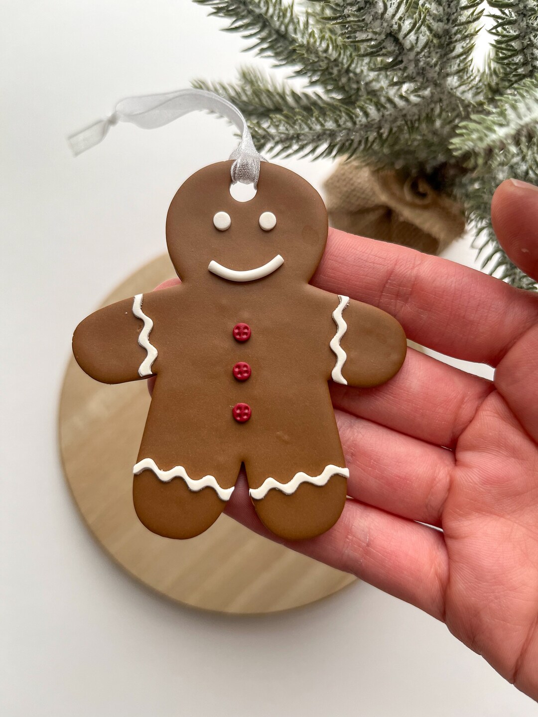 Ornement bonhomme en pain dépice Noël Cadeaux faits à la main Ornement ...