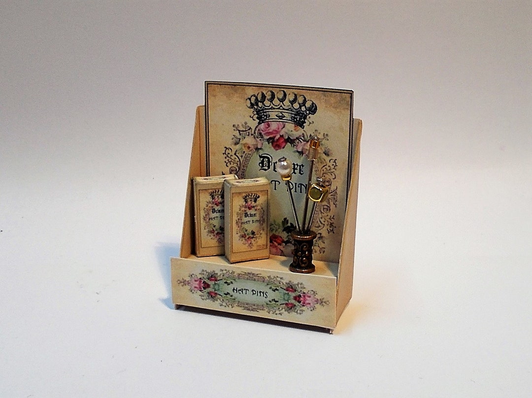 Dollhouse Hat Pin Display Stand Miniature 1/12th Scale Gold - Etsy