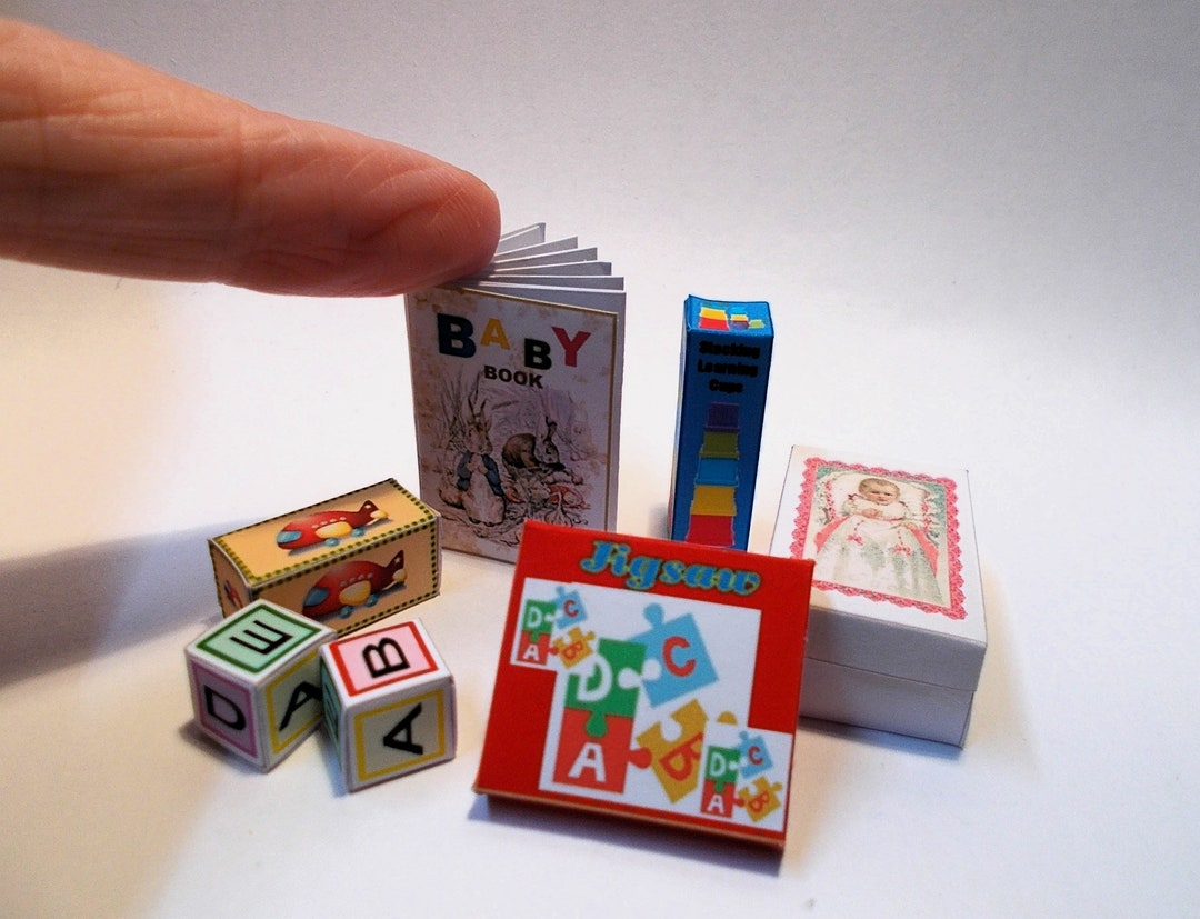 Dolls House Toy Box & Album Set No3- Miniature 1:12 - Etsy