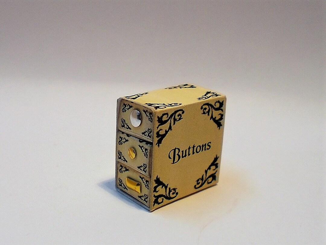 Dollhouse Button Box Trio Display 1/12th Miniature large - Etsy UK