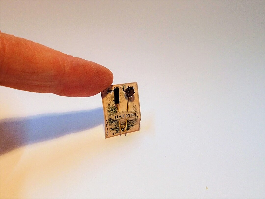 Dolls House Hat Pin Card No2 Miniature 1/12th Scale Vintage Style - Etsy UK