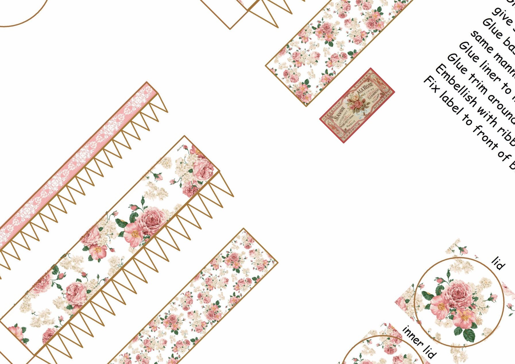 Dollhouse Download/pdf to Make 2 Shabby Chic Design Hat Boxes | Etsy