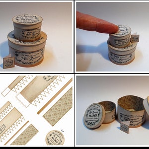 Dollhouse Miss Rosamund Milliner Hat Box Kit (digital Download) - Etsy