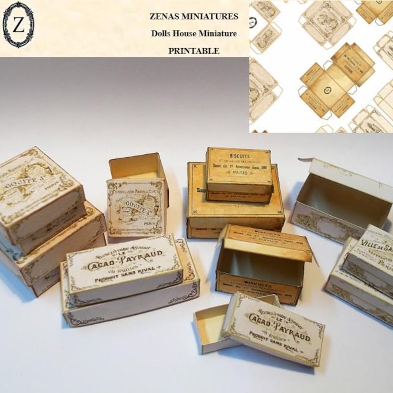 Vintage French Biscuit Box - Etsy
