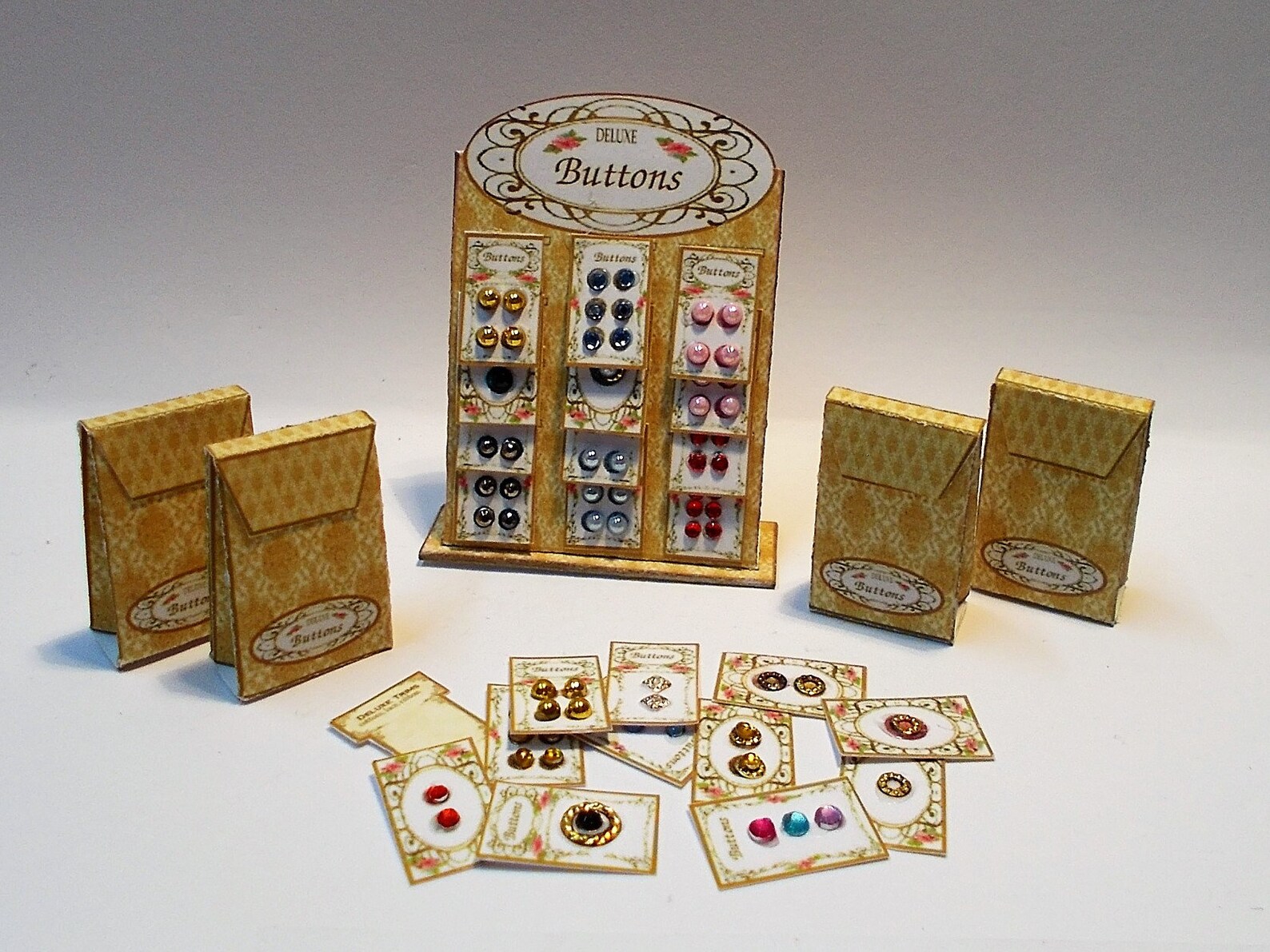 Dollhouse Miniature Button Stand Kit: 1/12 Scale Display (PDF Download ...