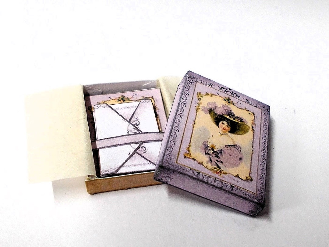 Dollhouse Geraldine Box of Stationery Letters/envelopes 1/12th ...